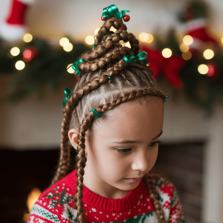 23 Stunning Christmas Tree Hairstyles to Shine Bright at Any Party ...