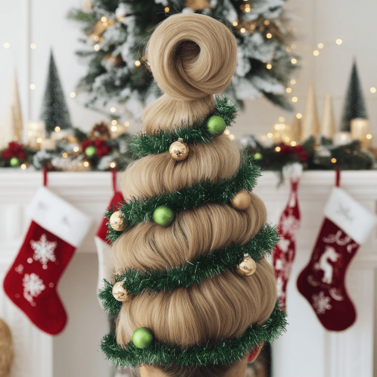 23 Stunning Christmas Tree Hairstyles to Shine Bright at Any Party ...