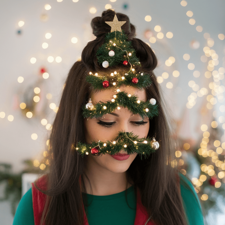23 Stunning Christmas Tree Hairstyles to Shine Bright at Any Party ...