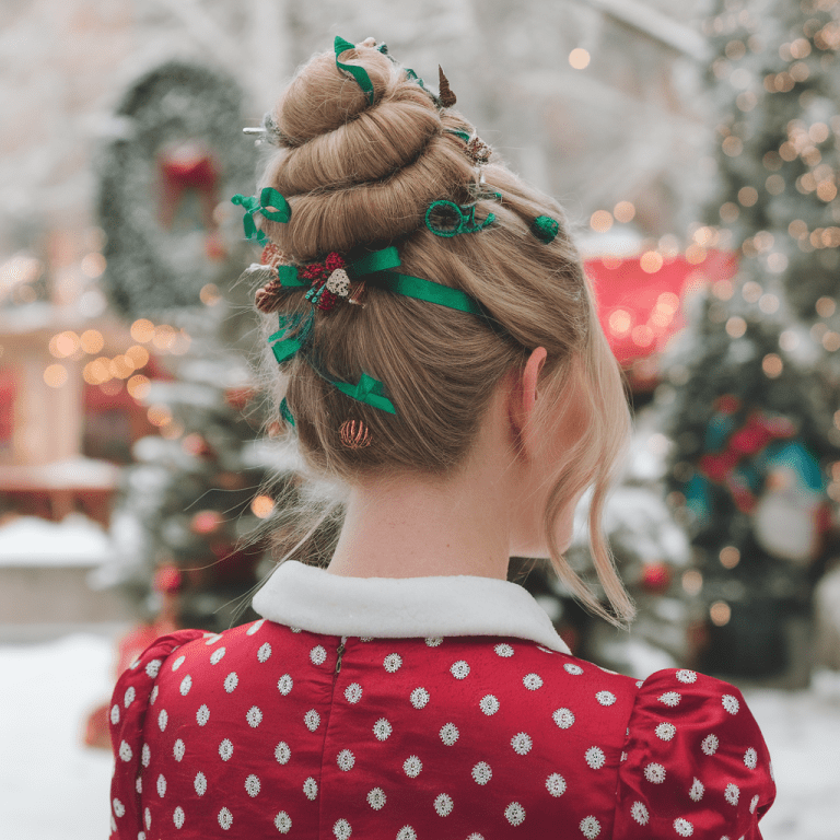 23 Stunning Christmas Tree Hairstyles to Shine Bright at Any Party ...