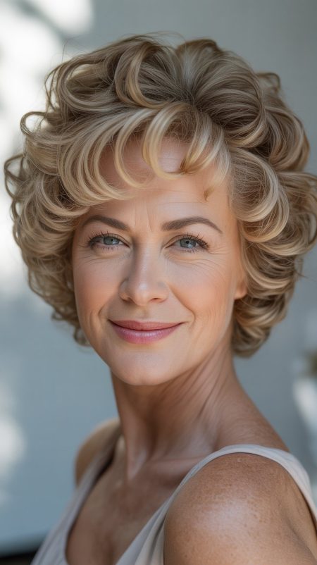 30 Hairstyles for Thin Fine Curly Hair Over 60 - Elderly Seniors Insight